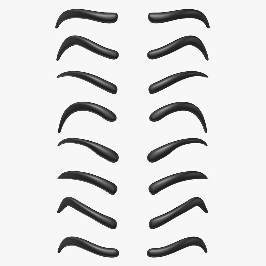 3D Cartoon Eyebrows Collection - TurboSquid 2083146