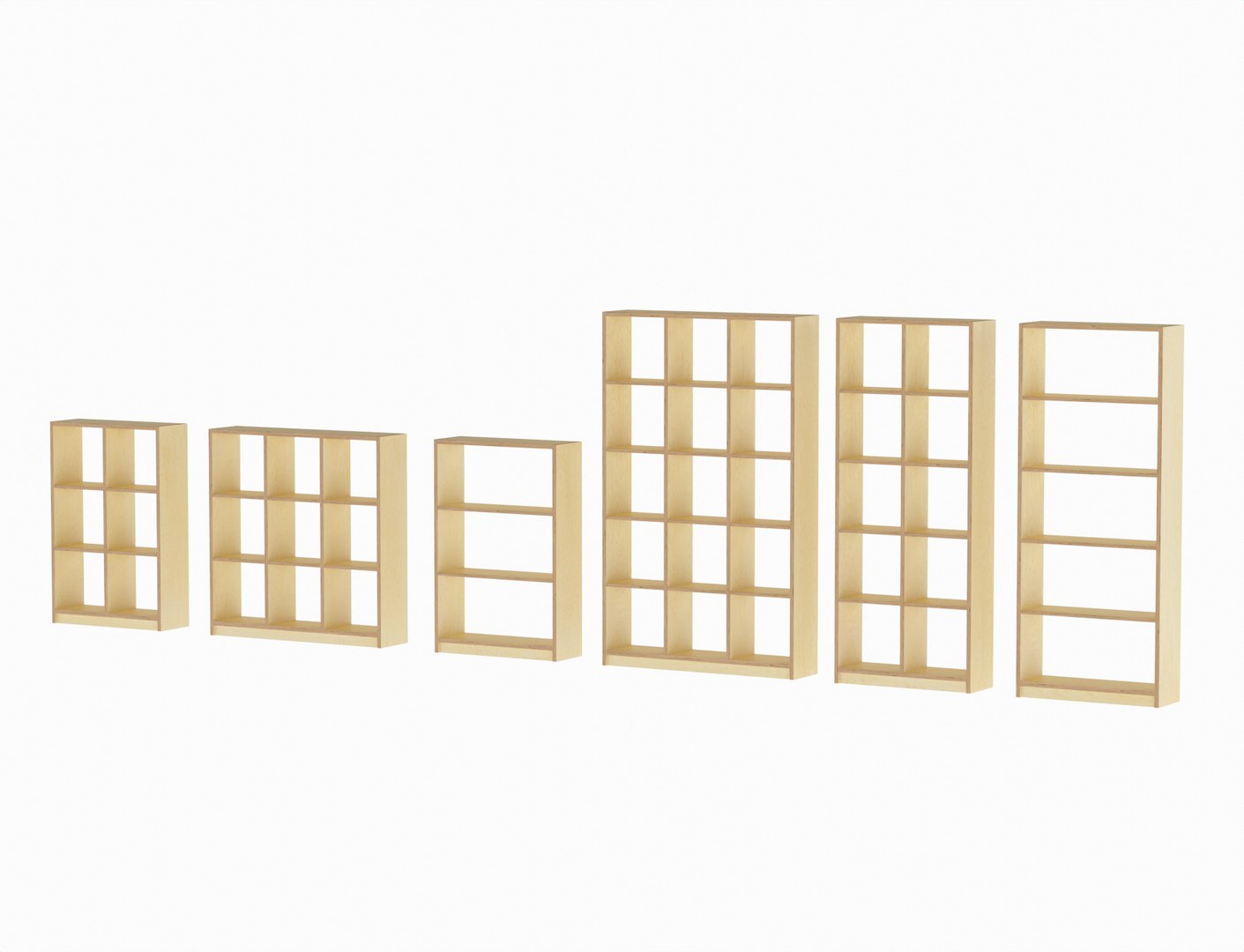 Low-Poly Plywood Book Shelf 3D - TurboSquid 2106264