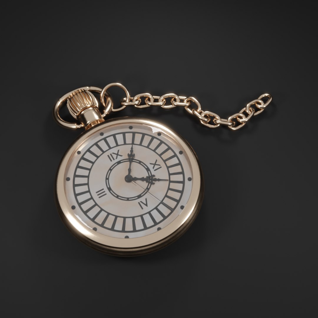 Vintage Pocket Watch 3D Model - TurboSquid 1543734