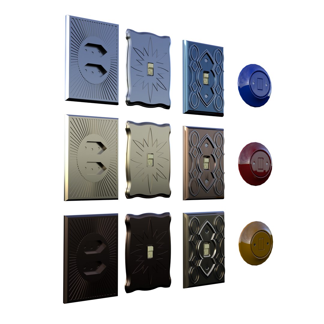 Vintage Switches Model - TurboSquid 2334490