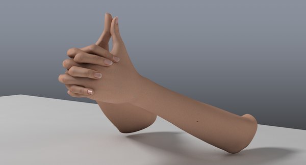 rigged human hands female c4d