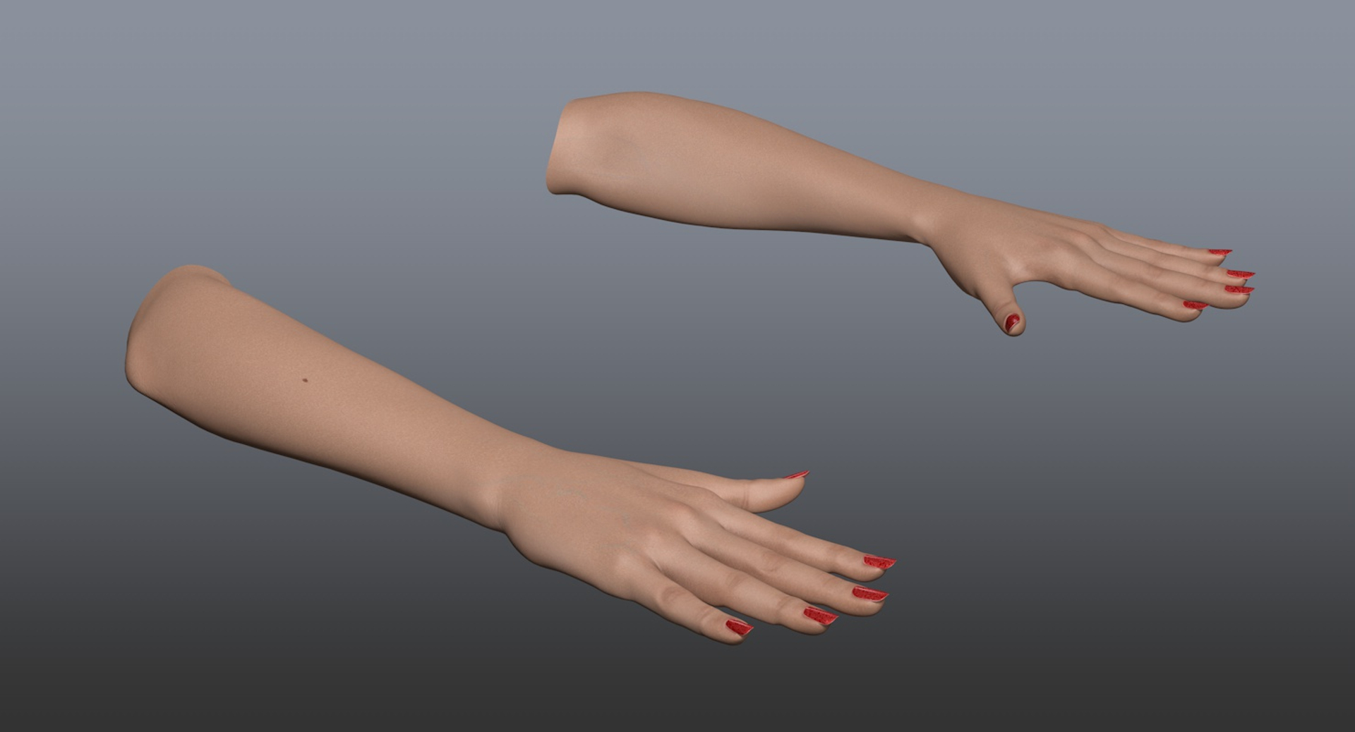 Rigged Human Hands Female C4d
