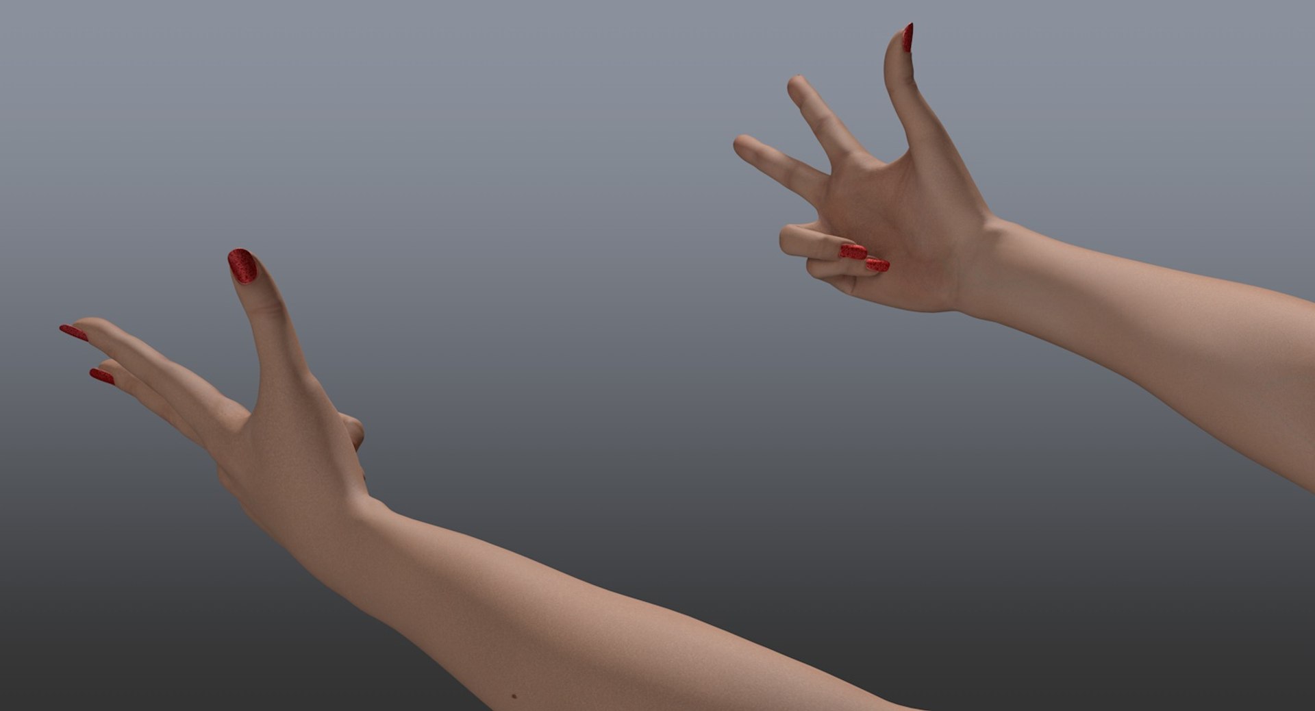 Rigged Human Hands Female C4d