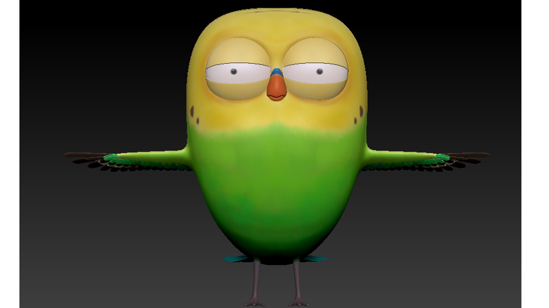 3D Model Cute Bird - TurboSquid 1404670