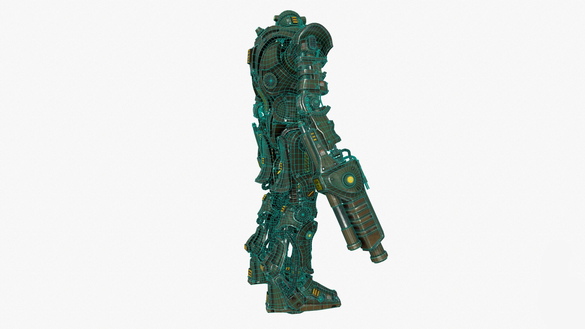 3D military mech 02 kitbash - TurboSquid 1632003