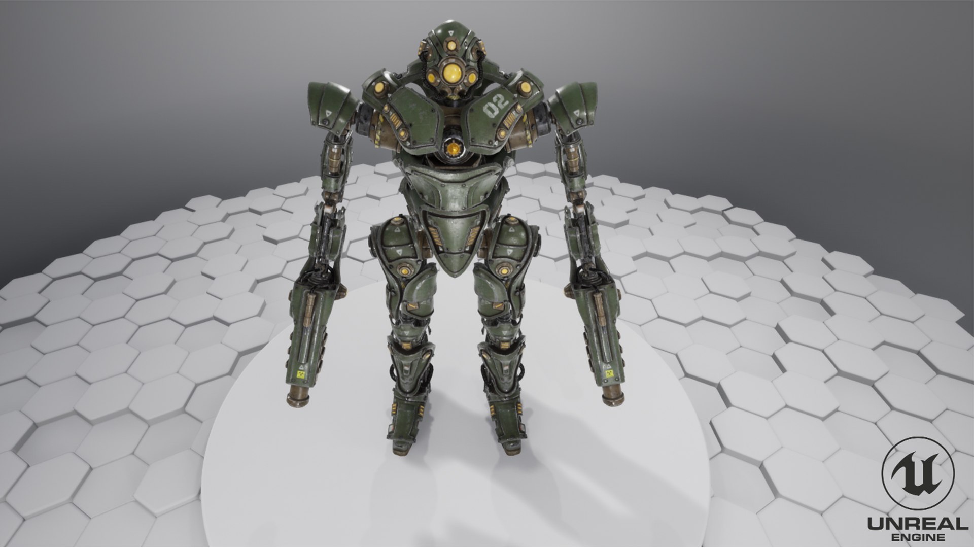 3D military mech 02 kitbash - TurboSquid 1632003