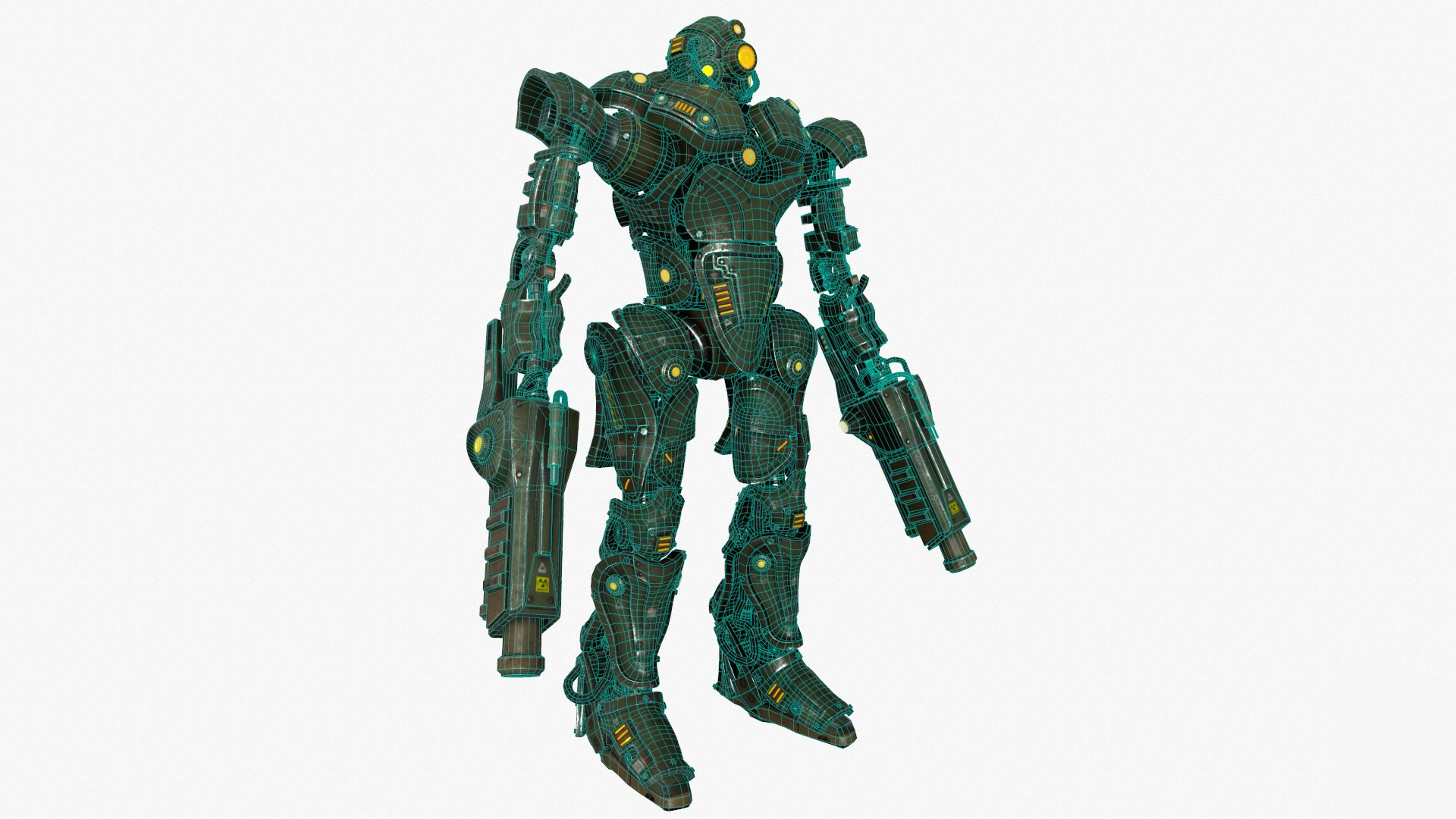 3D military mech 02 kitbash - TurboSquid 1632003