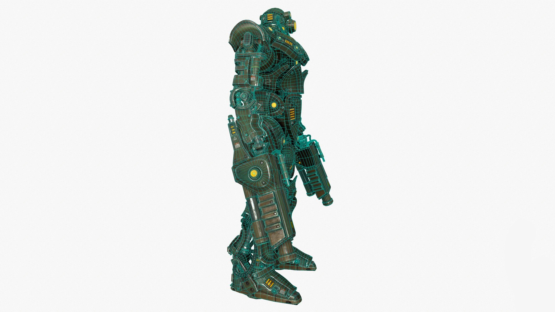 3D military mech 02 kitbash - TurboSquid 1632003