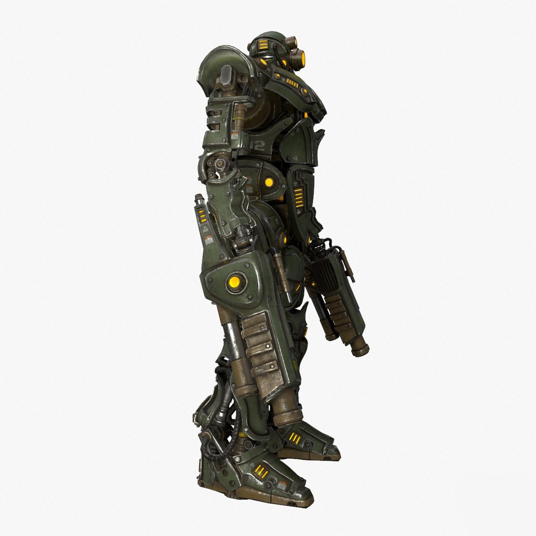 3D military mech 02 kitbash - TurboSquid 1632003