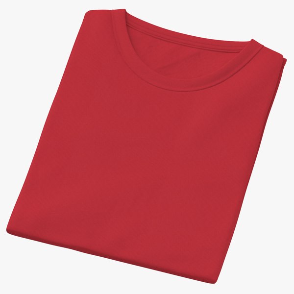Female Crew Neck Folded Red 3D - TurboSquid 1759018
