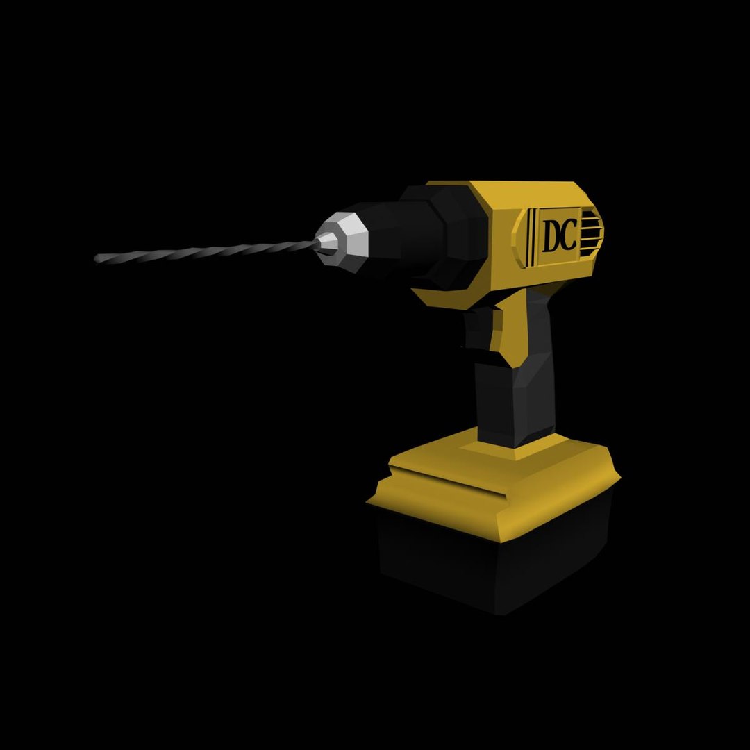 Free Power Drill Dc 3d Model