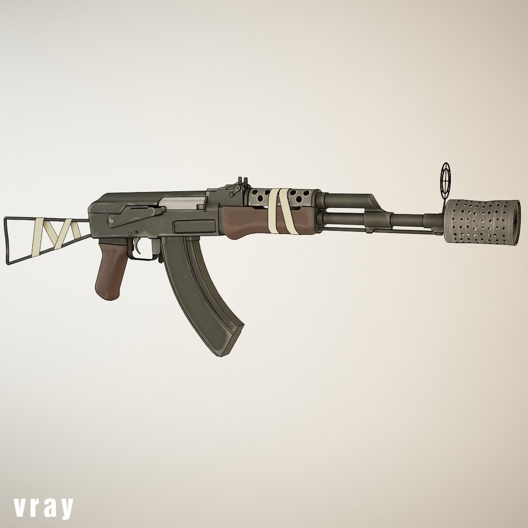Ready Cartoon Ak47 3d Model