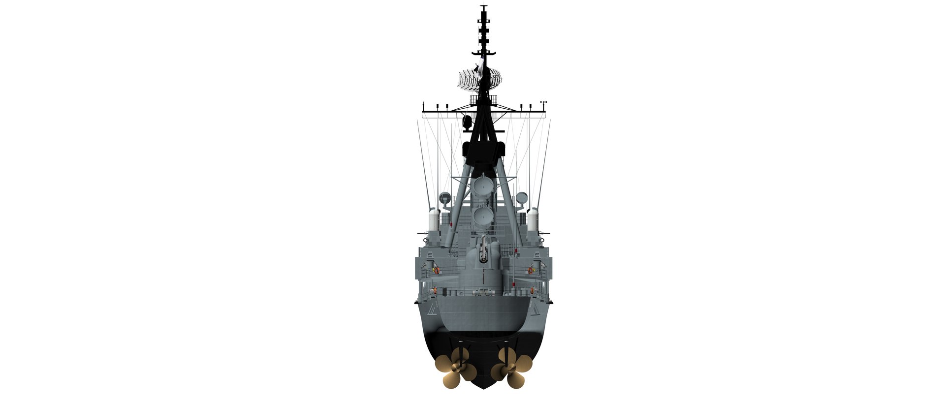 Charles F Adams Class Guided Missile Destroyer - HMAS Perth 3D ...