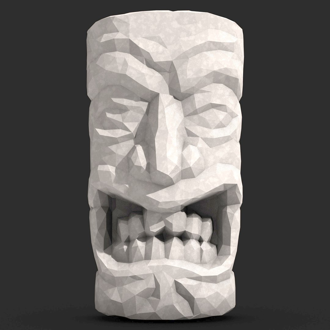 3D Model Tiki Totem Mask Low Poly 1 - TurboSquid 2301379
