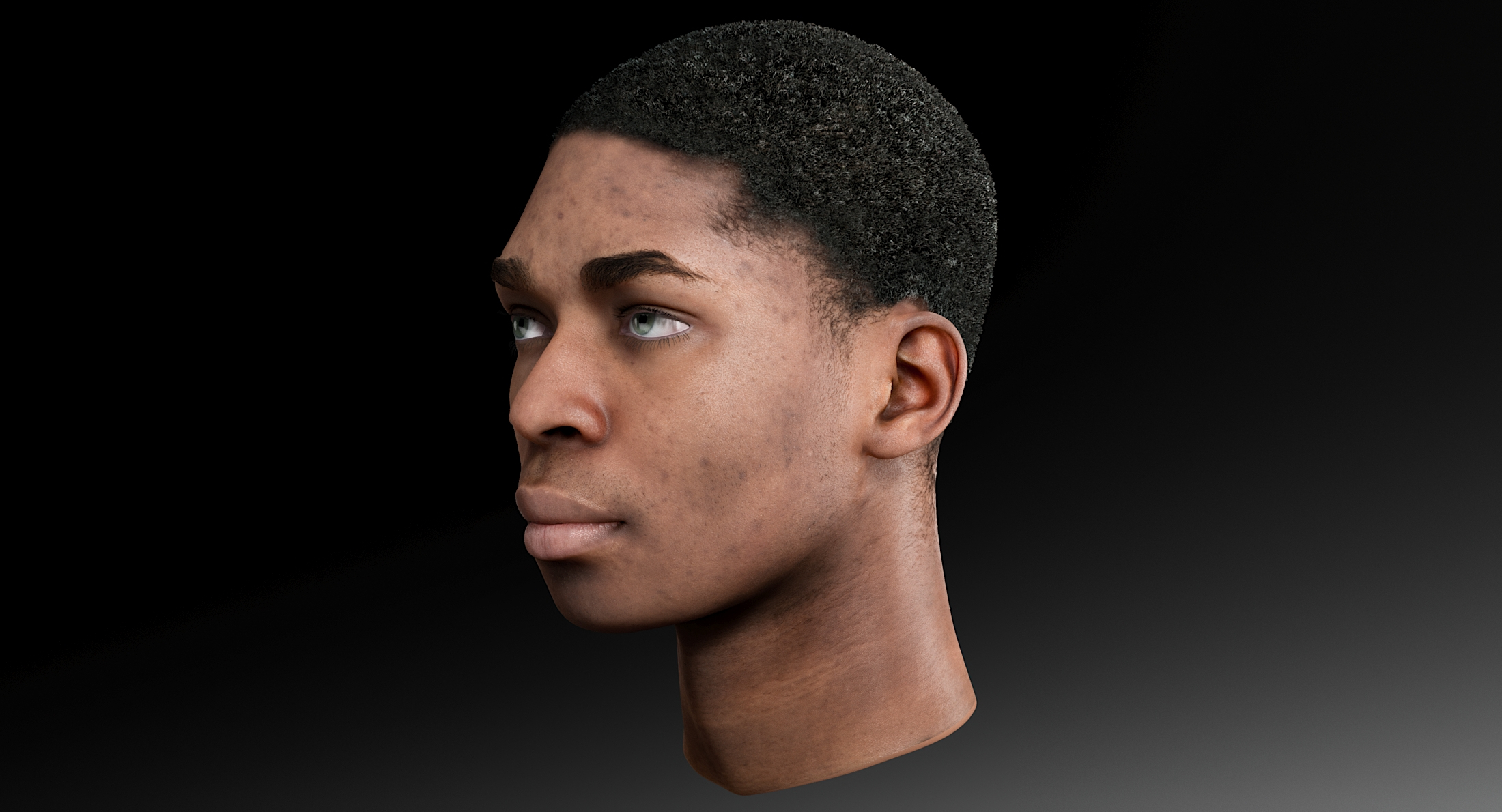 Realistic 18s male head 3D model - TurboSquid 1462485