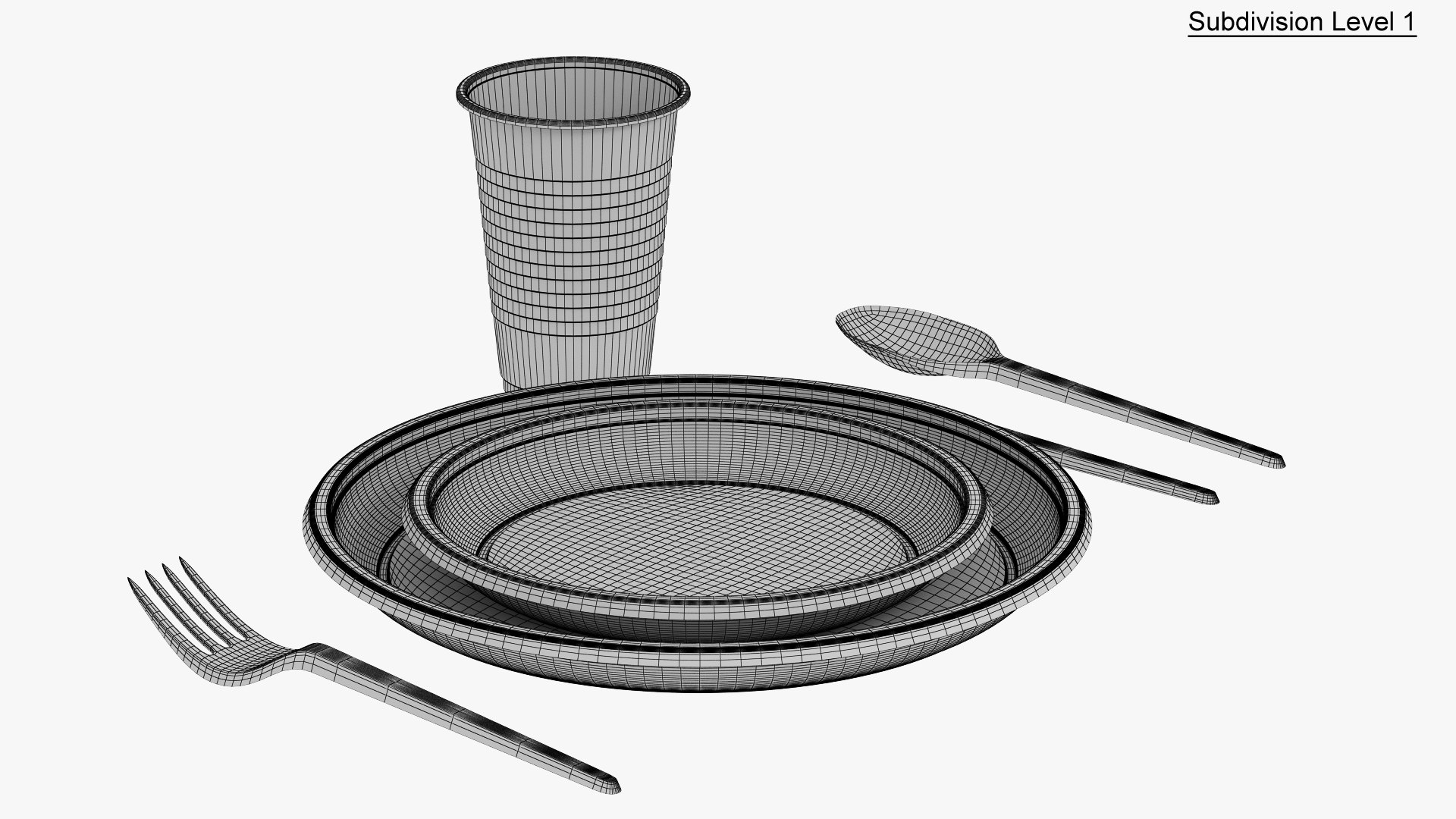 Plastic Tableware 02 model - TurboSquid 2096295