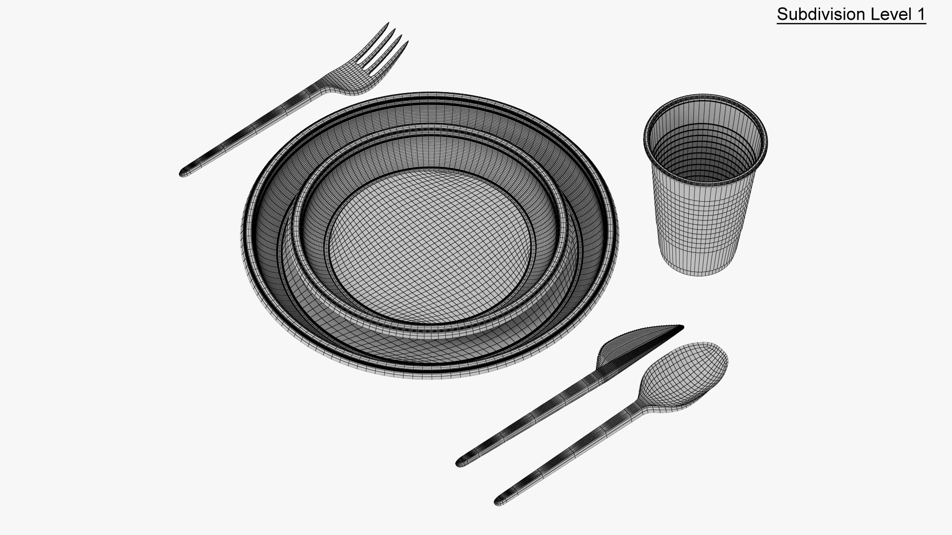 Plastic Tableware 02 model - TurboSquid 2096295