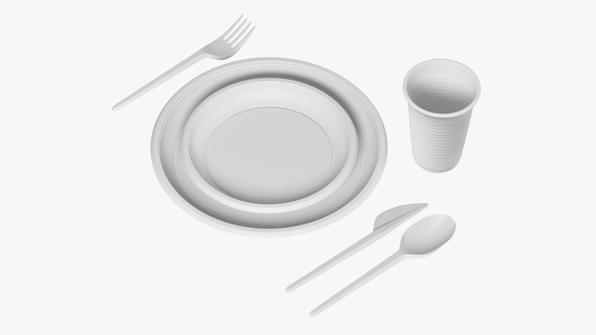 Plastic Tableware 02 model - TurboSquid 2096295