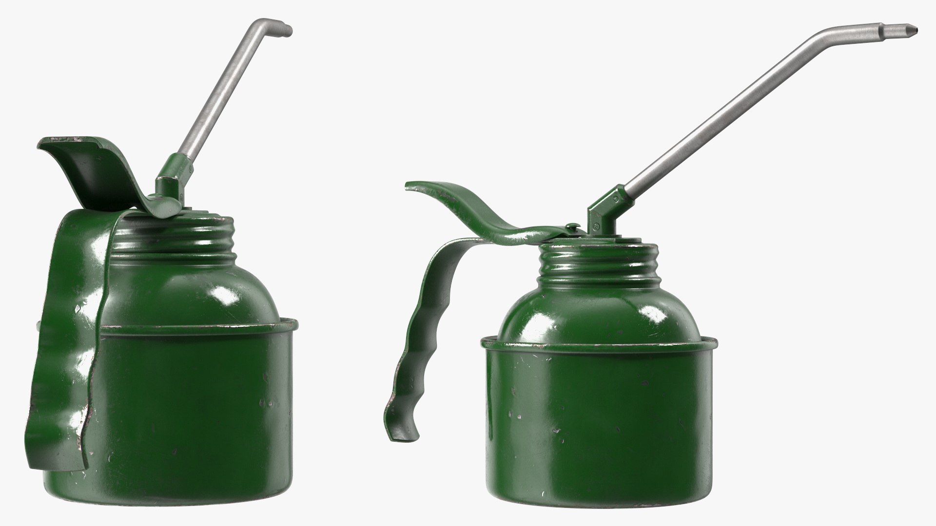 3D model Pump Metal Oiler Green Shabby - TurboSquid 2152220