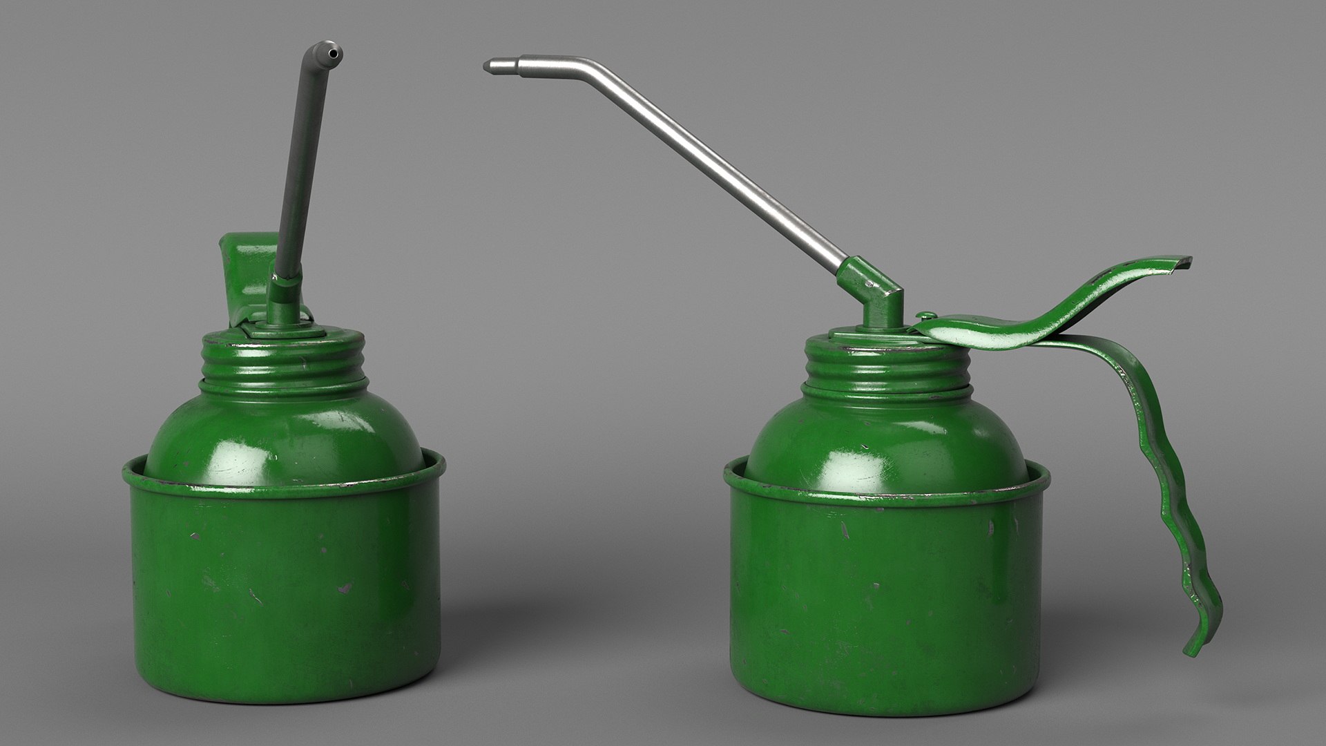 3D model Pump Metal Oiler Green Shabby - TurboSquid 2152220