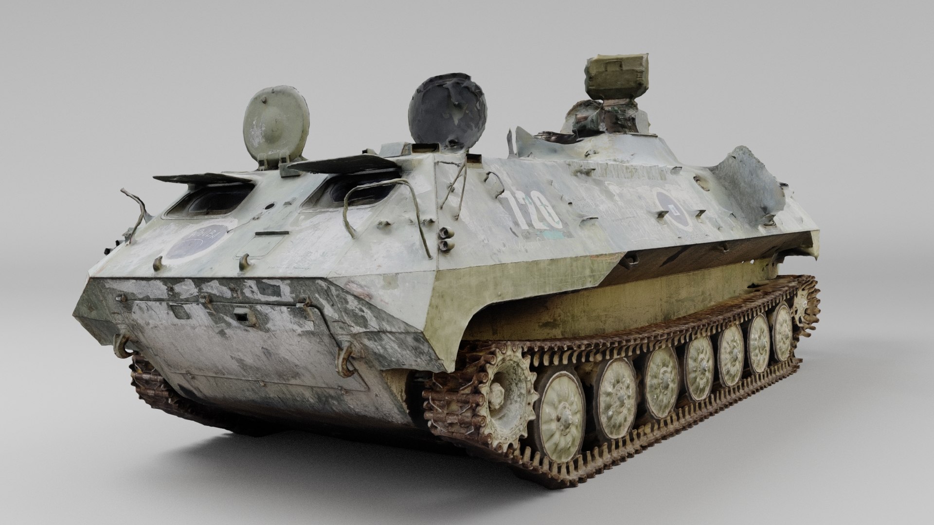3D Russian MT-LB Multi-purpose Towing Vehicle Destroyed By Ukrainian ...