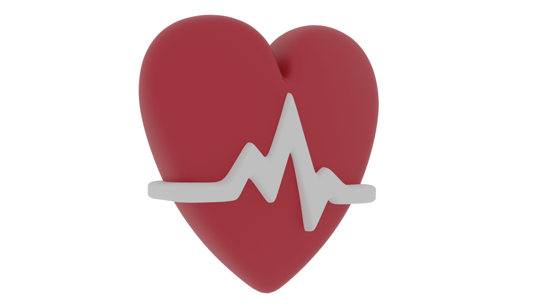 Heart with pulse 3D model - TurboSquid 2144784