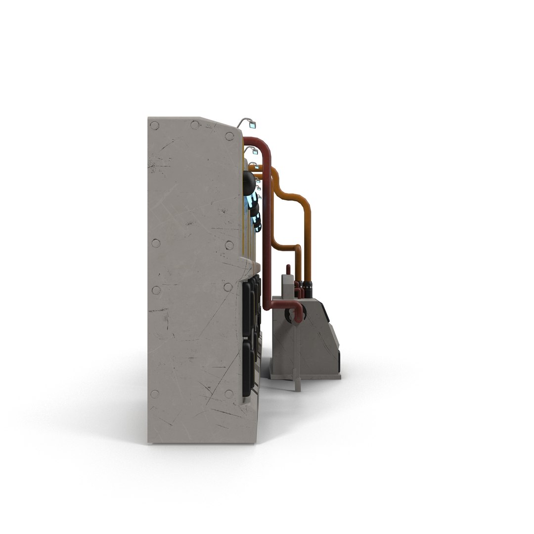 3d Model Sci Fi Control Cabinet