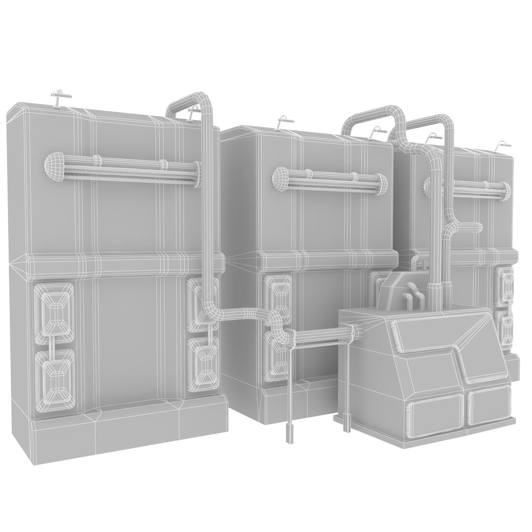 3d Model Sci Fi Control Cabinet