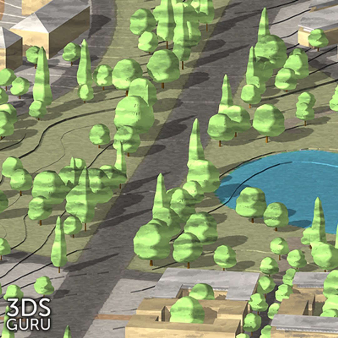 3d Schematic Trees Model