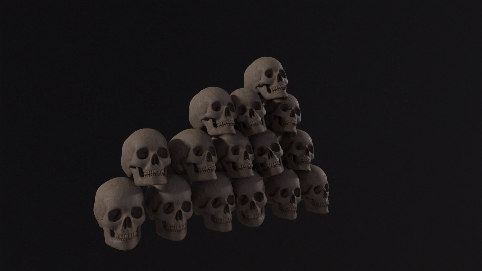 3D Skull Piles - TurboSquid 2161116