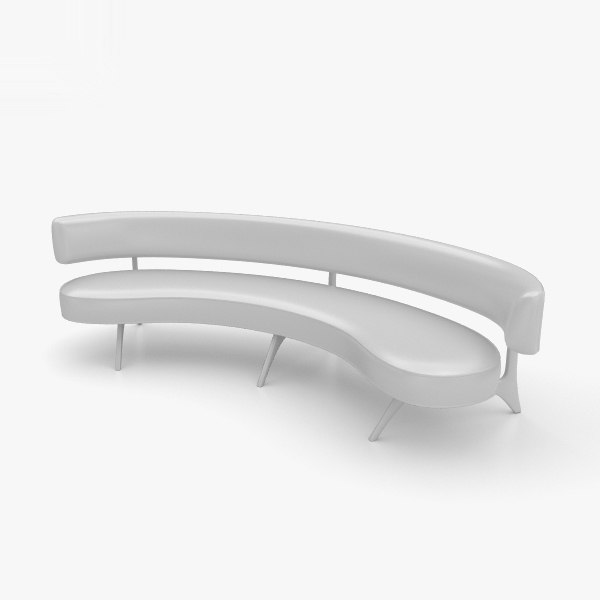 Curved bench 3D model - TurboSquid 1431772