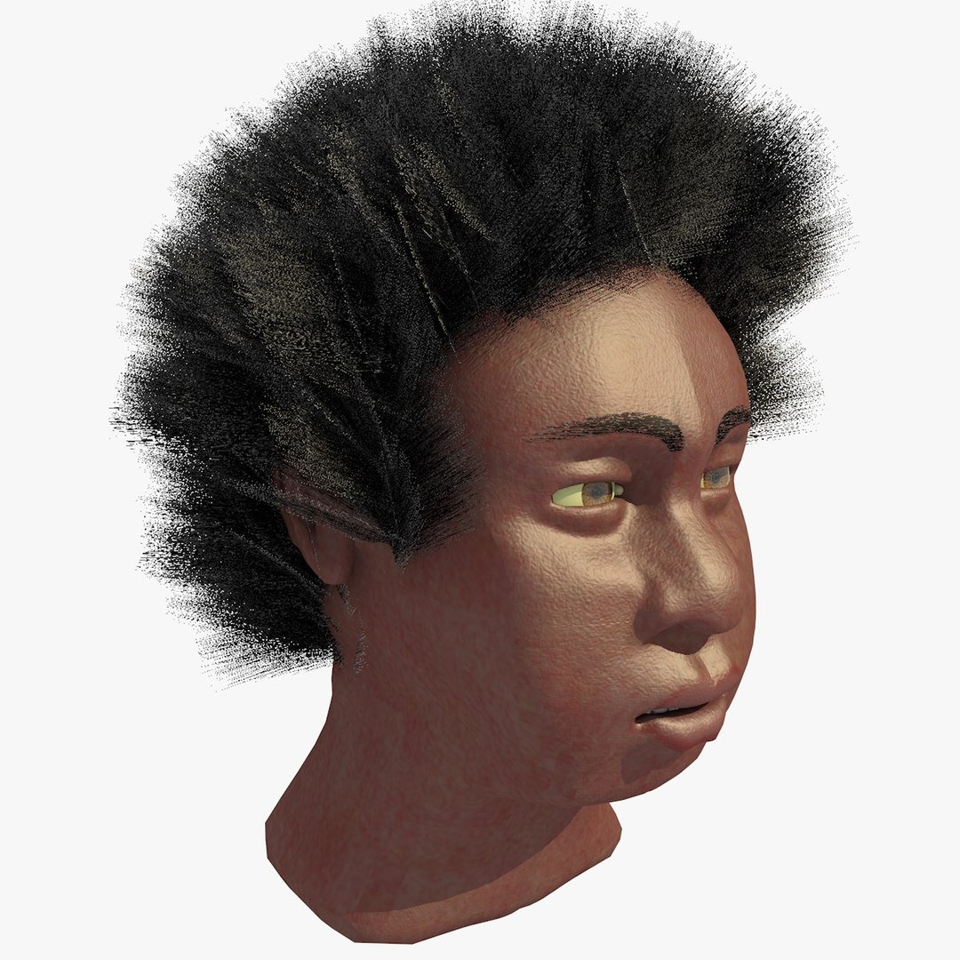 C4d African Male Afro Head