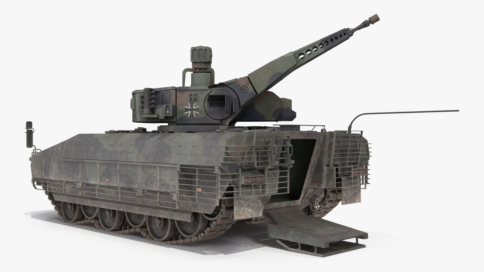 Puma German IFV Military Tank Green Dirty Rigged 3D Model - TurboSquid ...