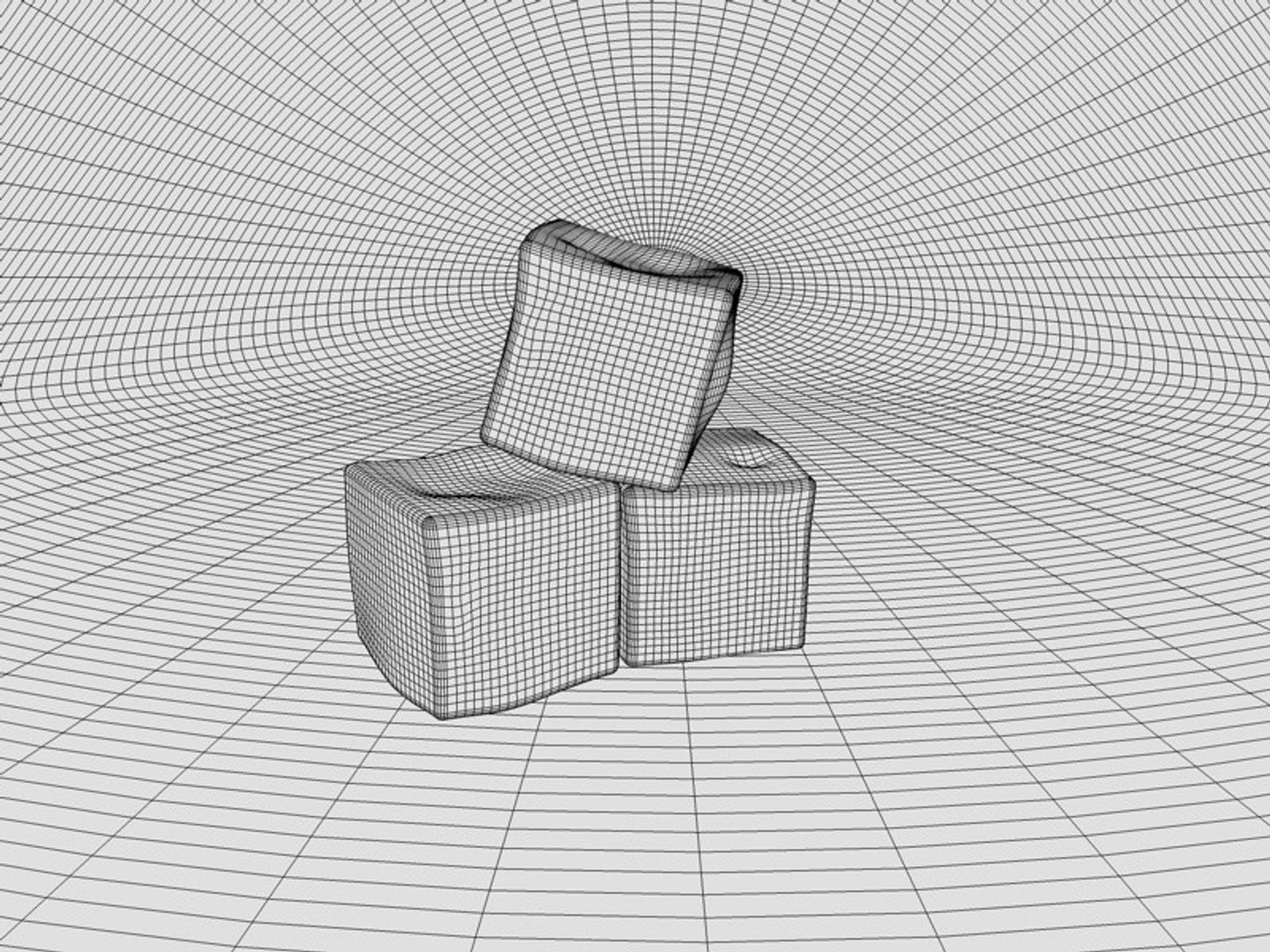 3d Ice Cubes Model