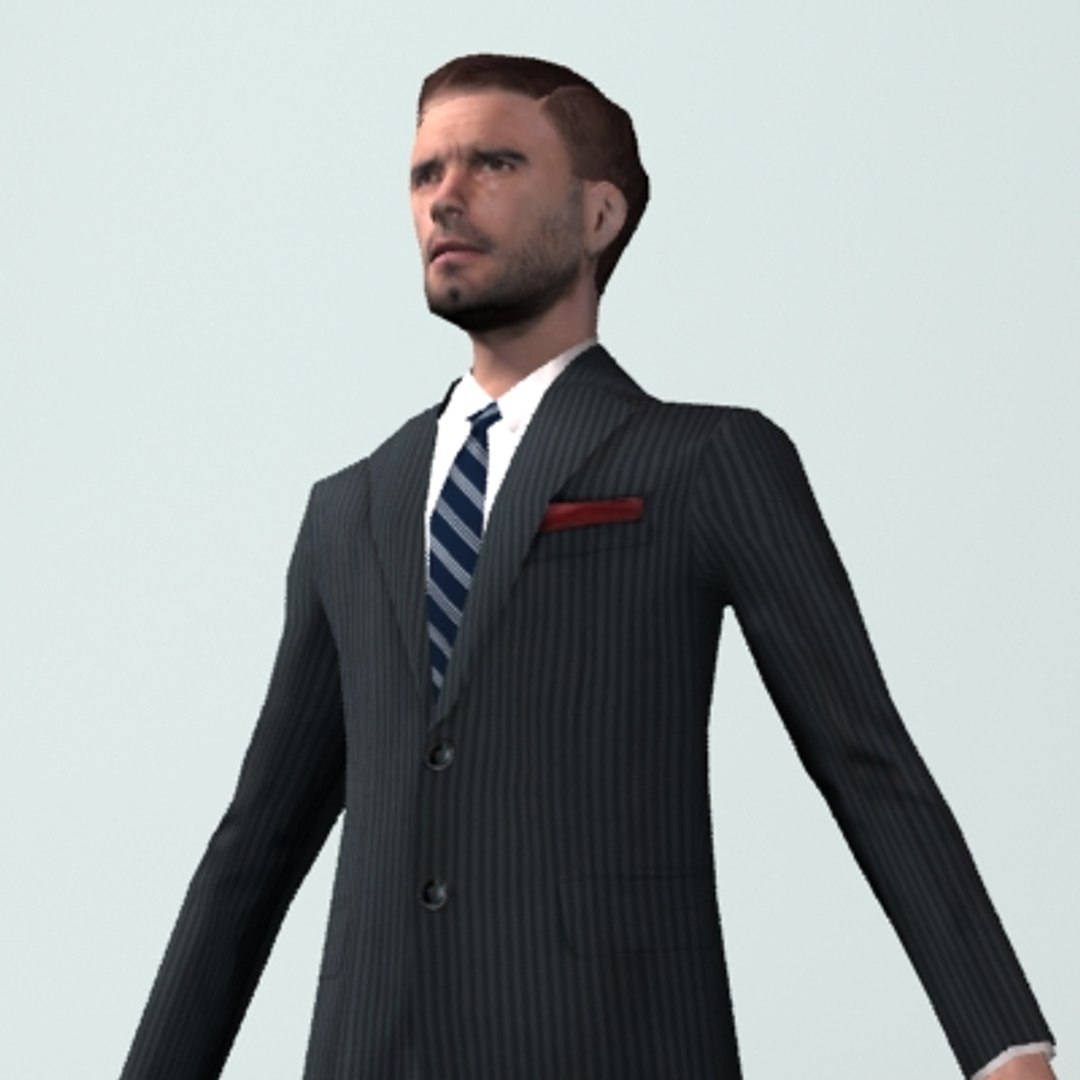 Max Business Man Character Rigged