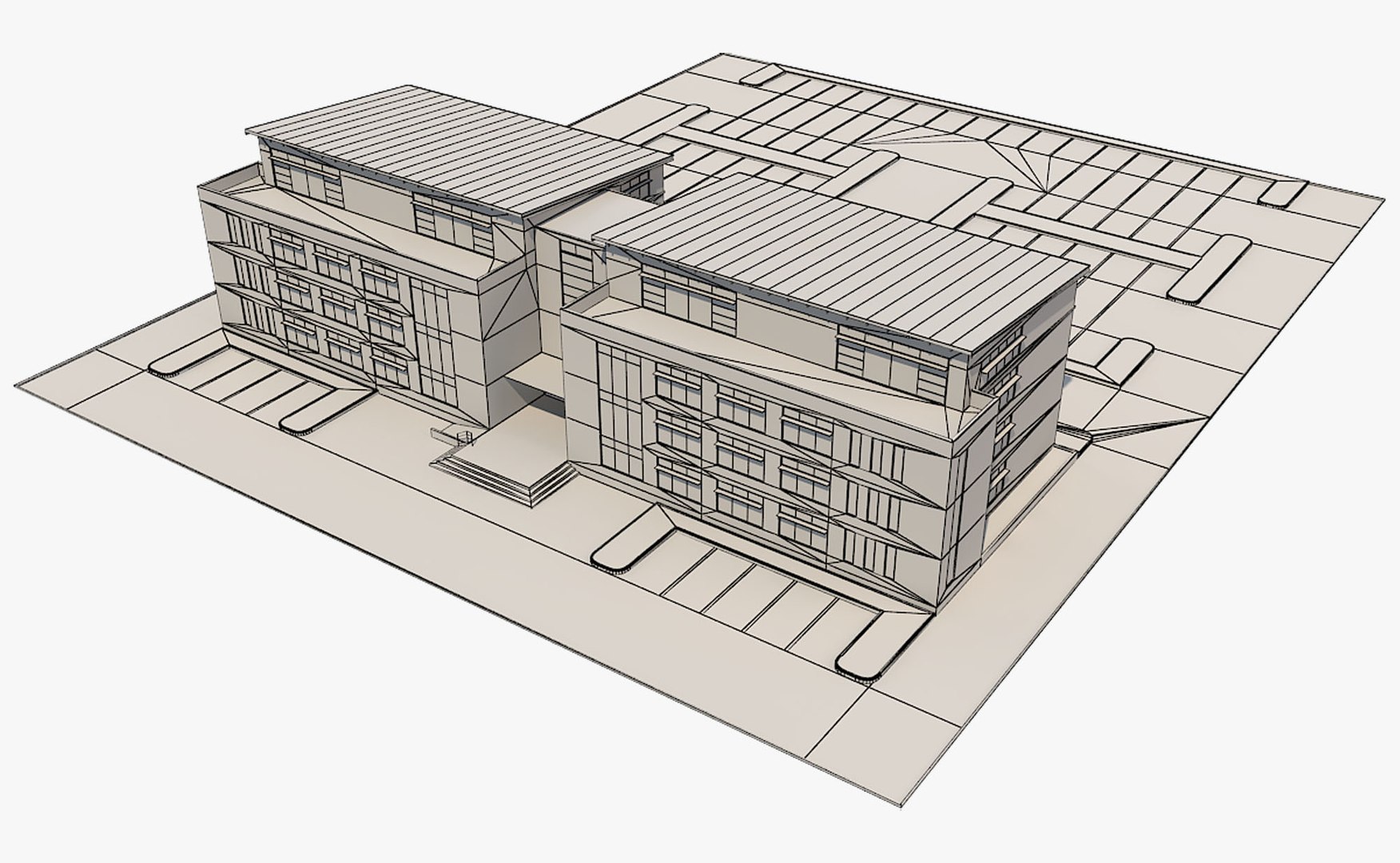 Building Office Model - TurboSquid 1260637