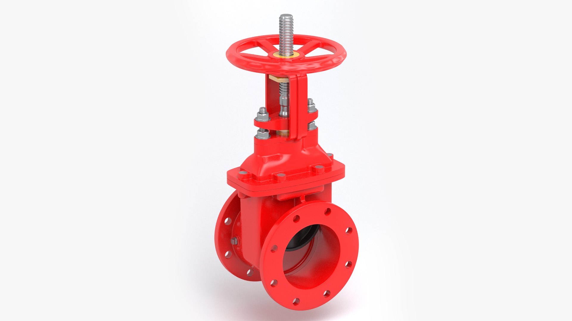 modelo 3d Gate Valve Red - TurboSquid 2069160