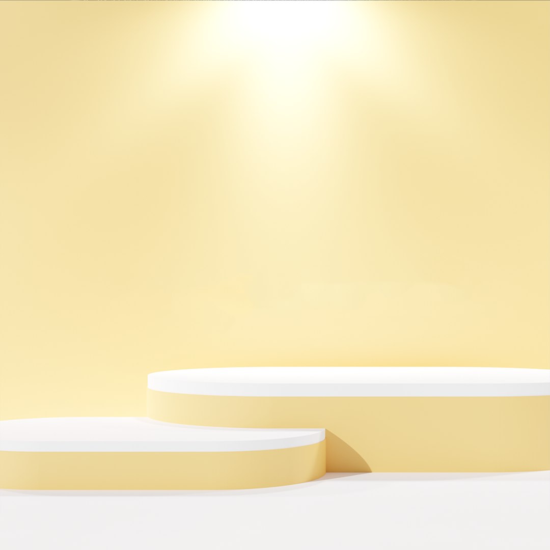 Free 3D Studio Mockup Yellow Abstract Podium Stage For Product ...