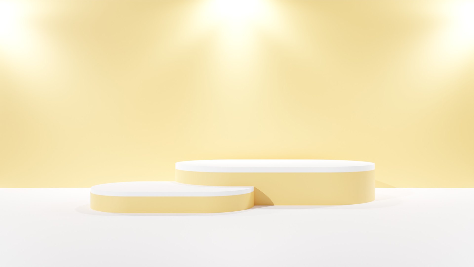 Free 3D Studio Mockup Yellow Abstract Podium Stage For Product ...