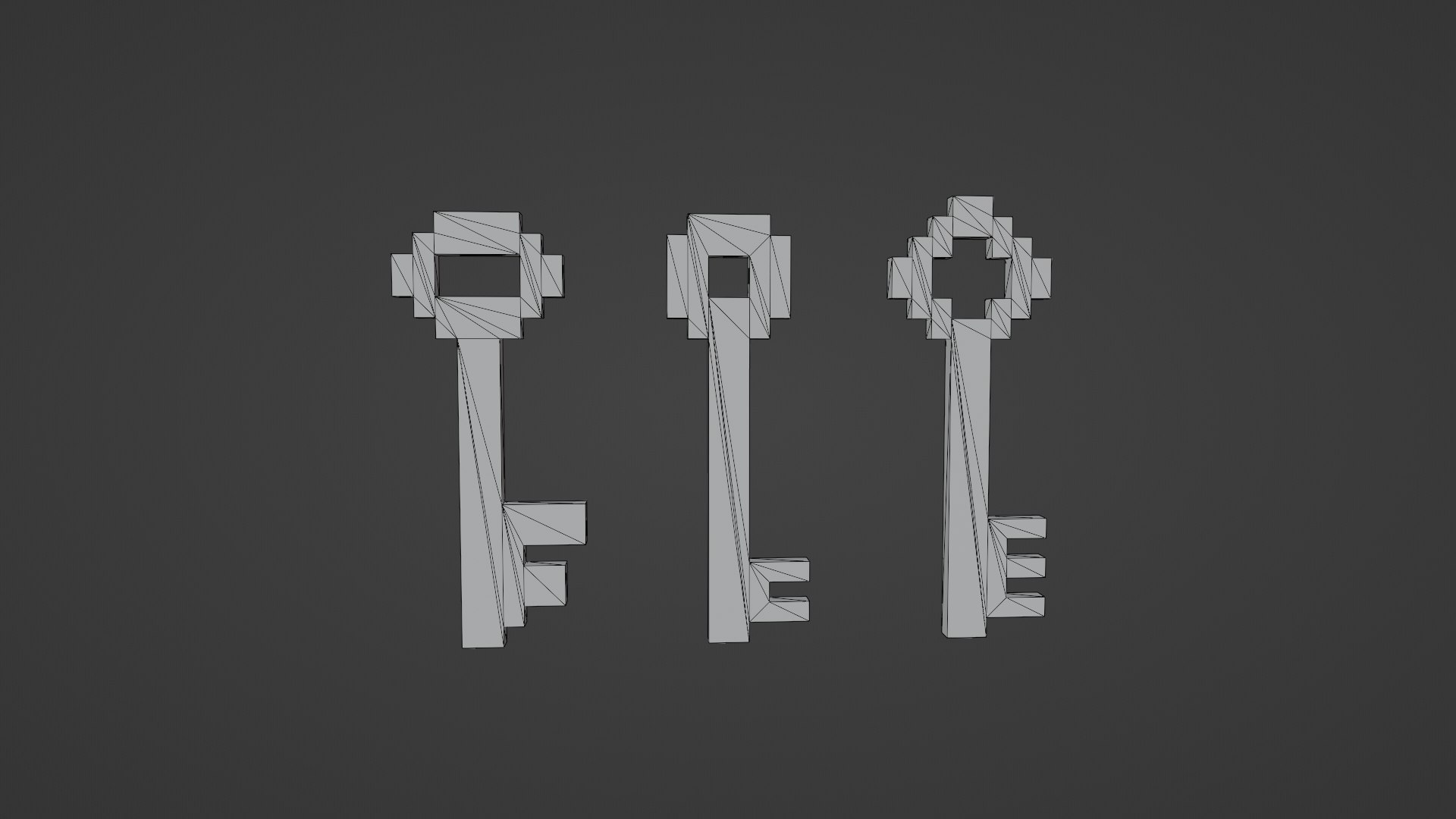 3D Voxel Black Keys - TurboSquid 1978353