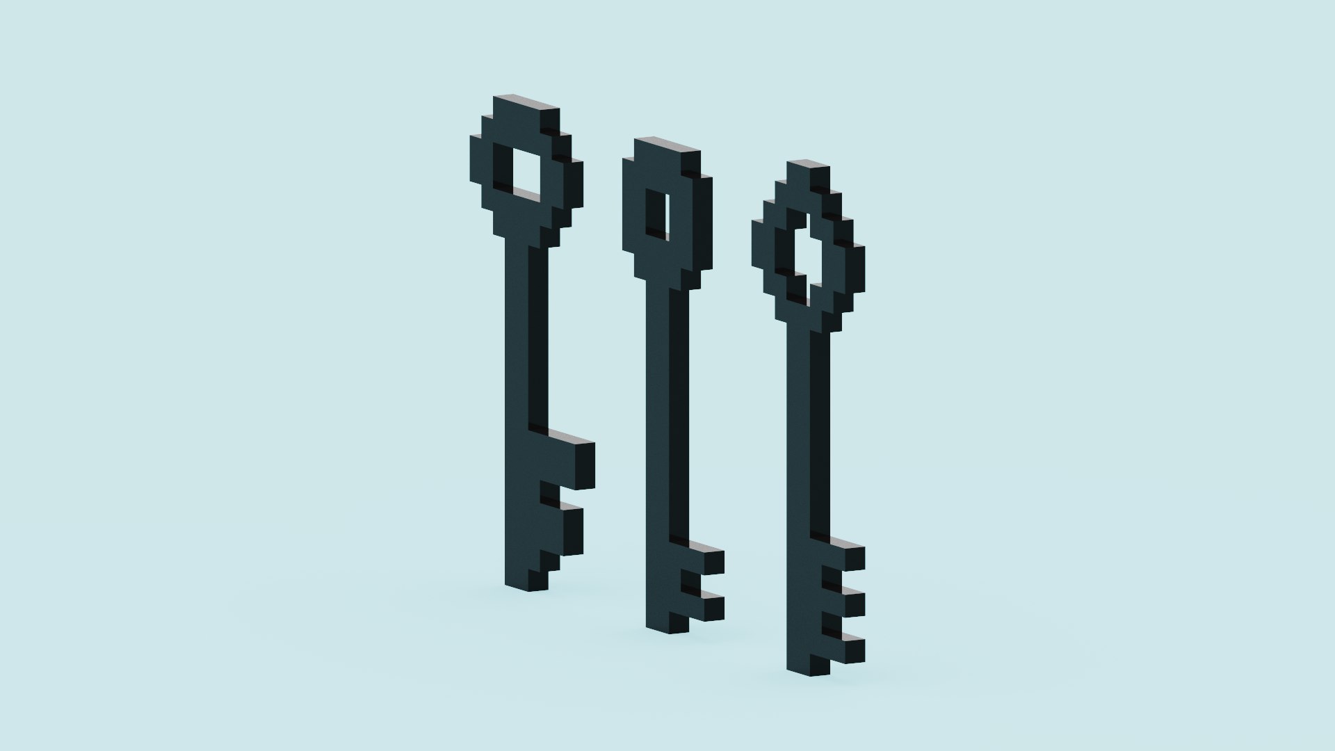3D Voxel Black Keys - TurboSquid 1978353