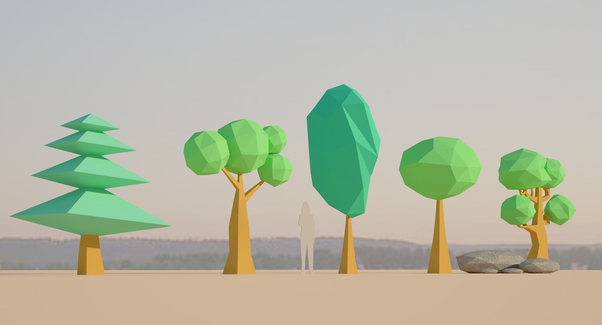 Low-poly trees 3D model - TurboSquid 1333660