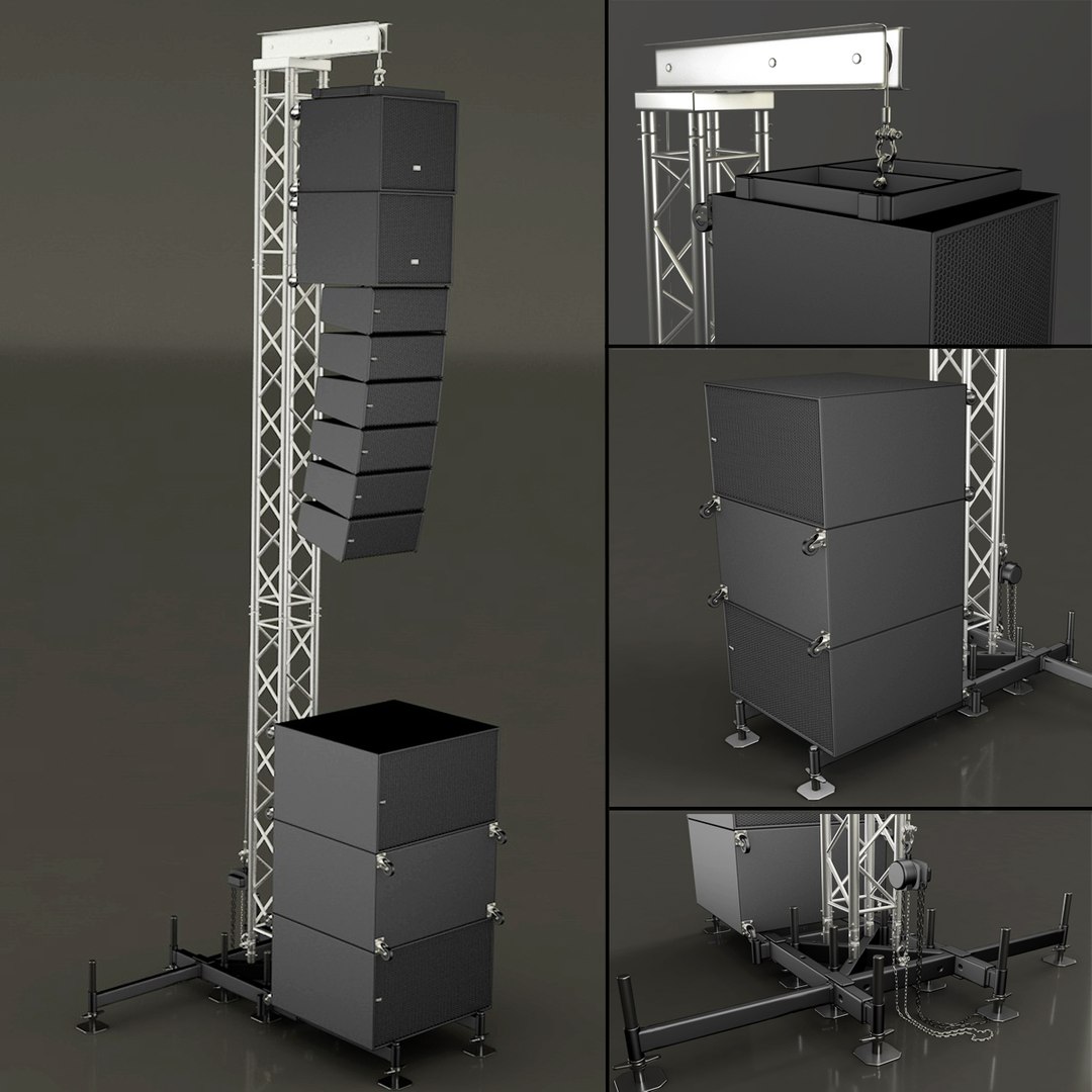 3D Sound Towers - TurboSquid 1901589