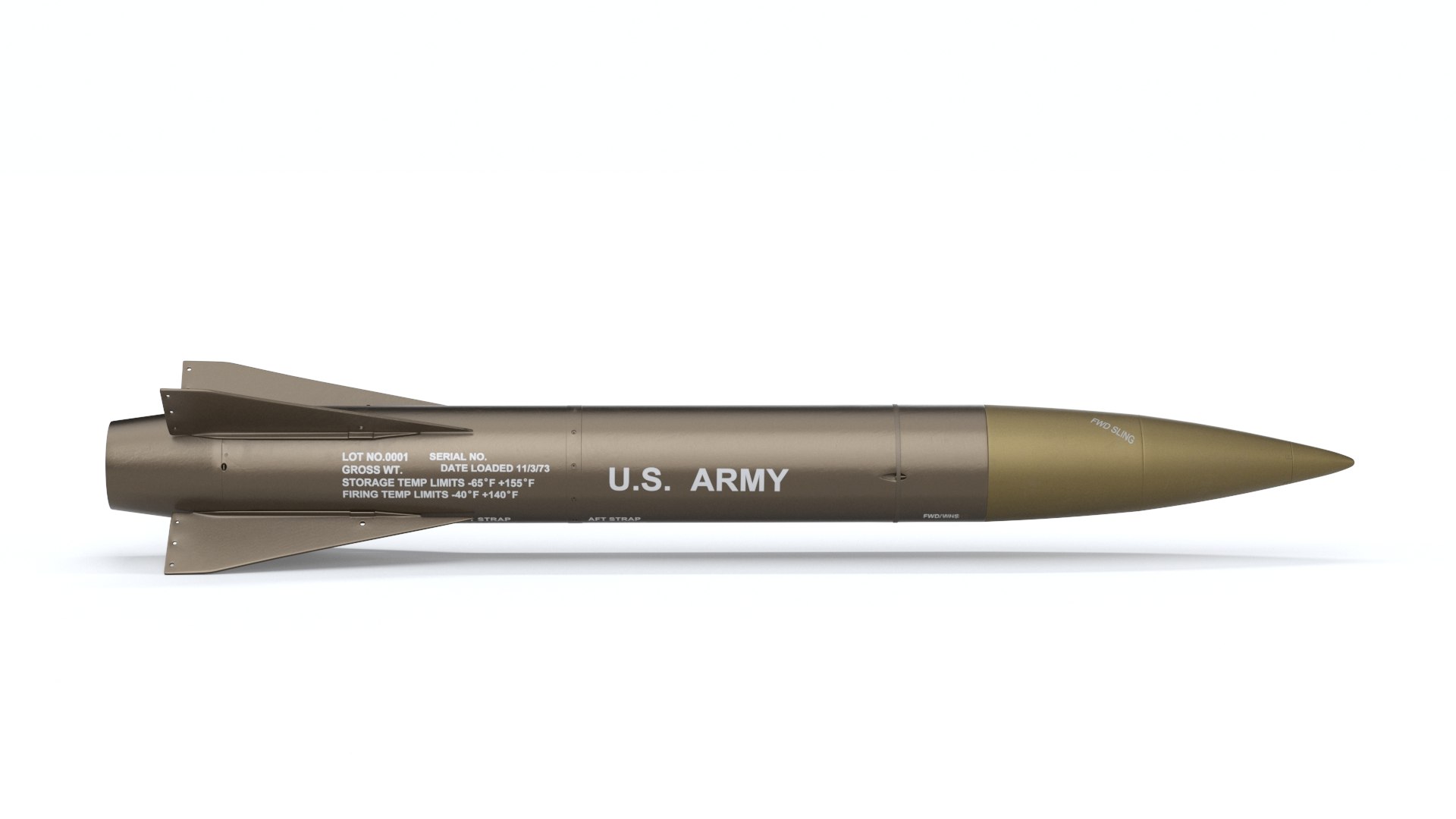 MGM-52 Lance Tactical Ballistic Missile 3D - TurboSquid 2175680