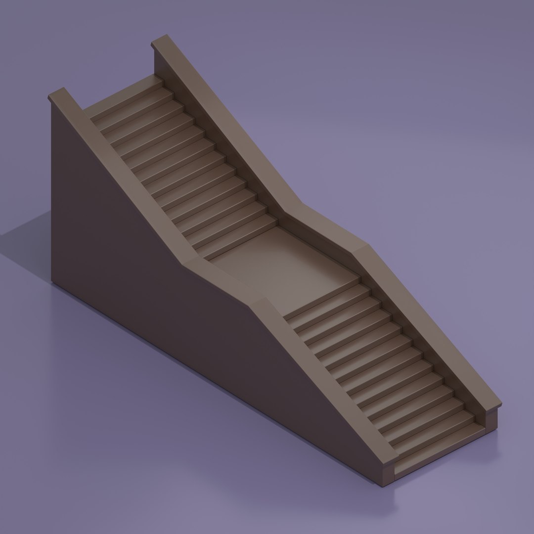 Stairs Cartoon 3D Model - TurboSquid 2194997