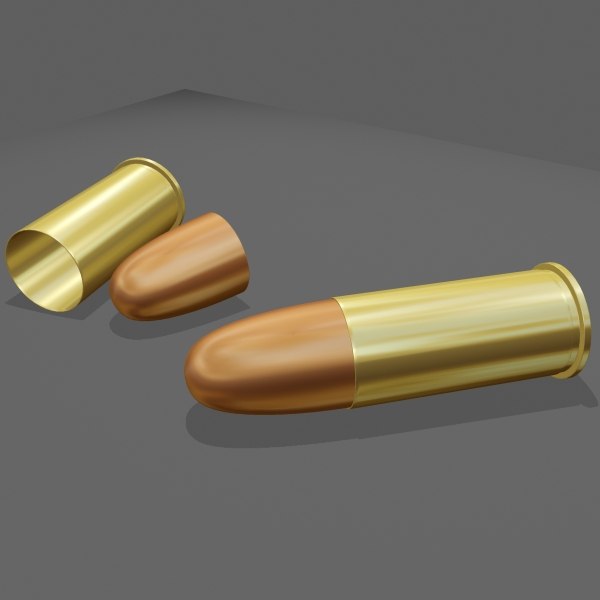9 bullet shell 3d max