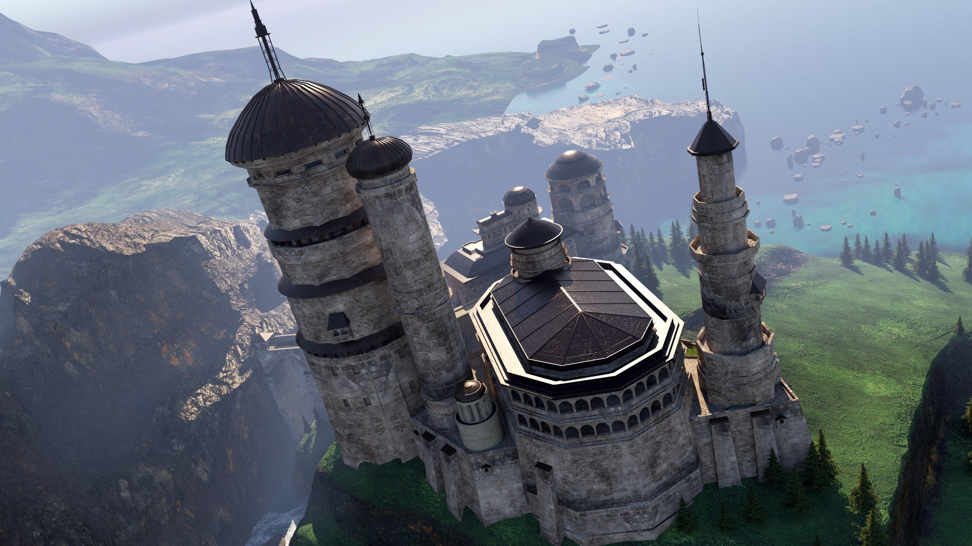 Medieval Fantasy Citadel Model - TurboSquid 1403447