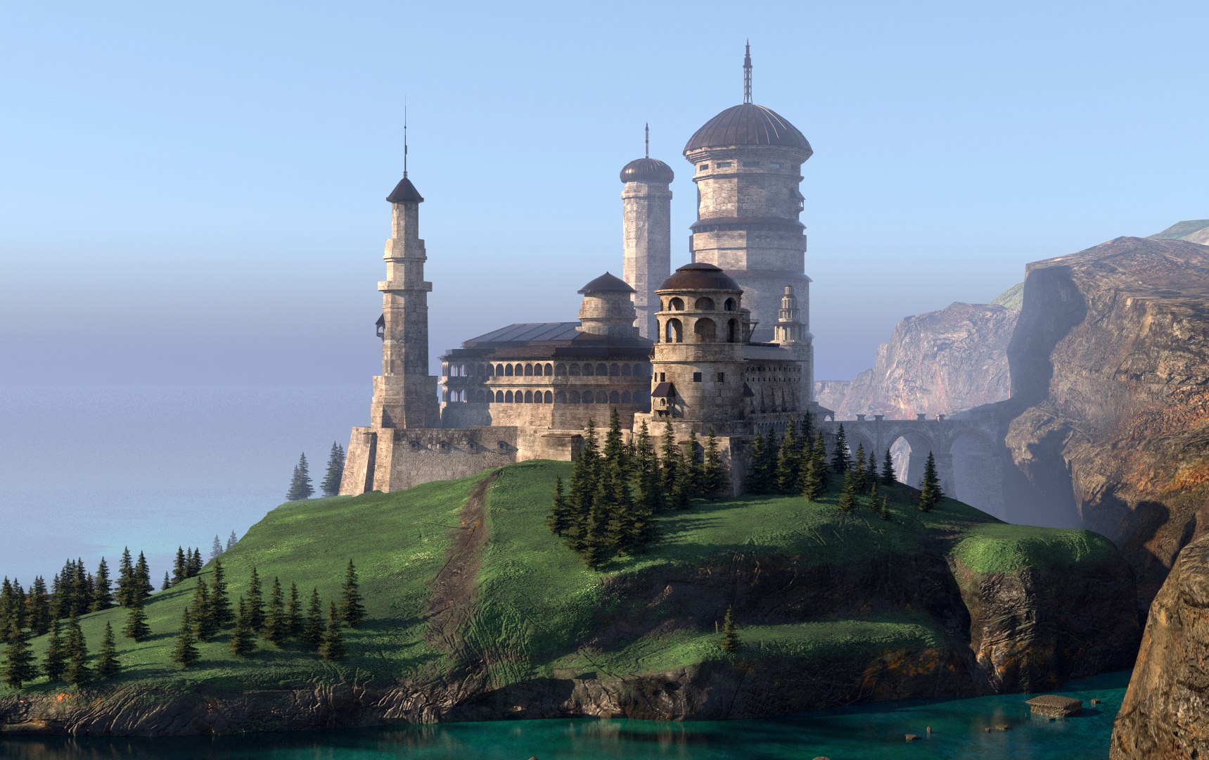 Medieval Fantasy Citadel Model - TurboSquid 1403447