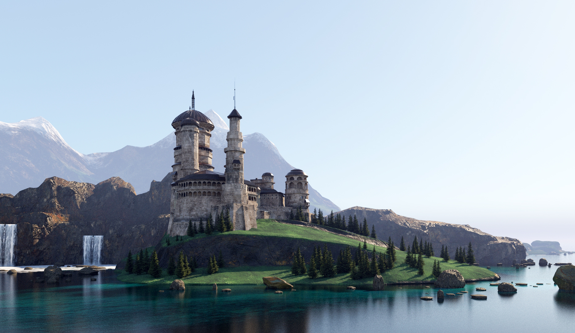 Medieval fantasy citadel model - TurboSquid 1403447