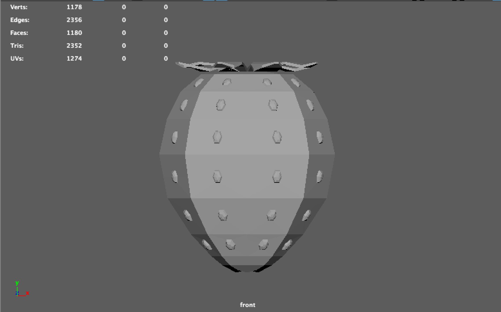 3d strawberry asset model